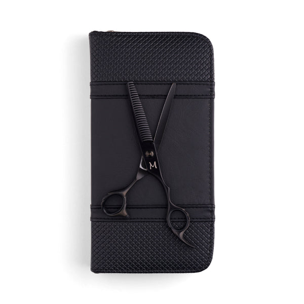 Ergo Diamond Matte BlackThinning Scissors - Scissor Tech UK
