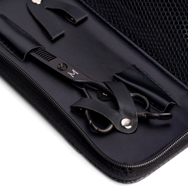 Ergo Diamond Matte BlackThinning Scissors - Scissor Tech UK
